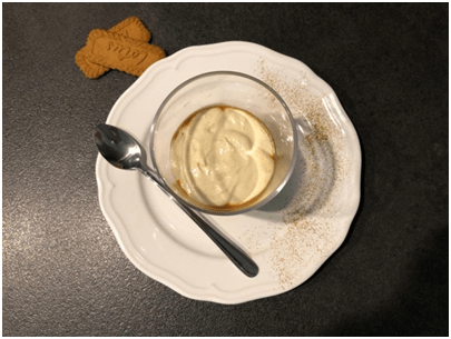 Speculaas-koffie dessert – IDDSI 4 – Dat is even slikken